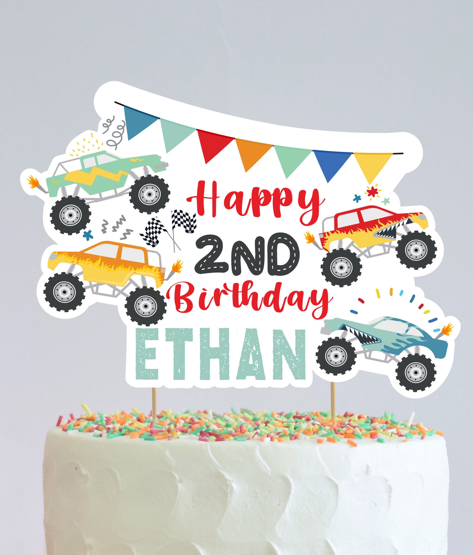 Monster Truck Milestone Board Monster Truck Party Monster - Etsy