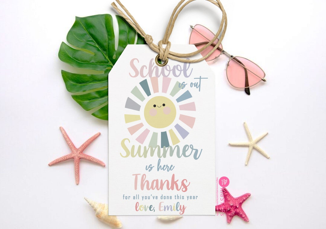 Last of School Year Gift Favor Teacher Student Appreciation Rainbow ...