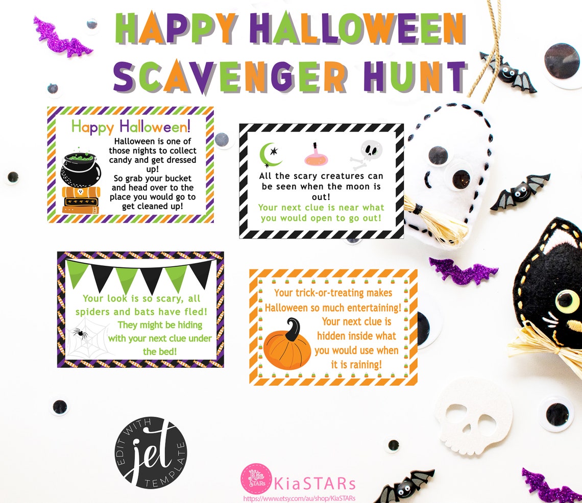 Halloween Scavenger Hunt for Kids Halloween Party Games - Etsy