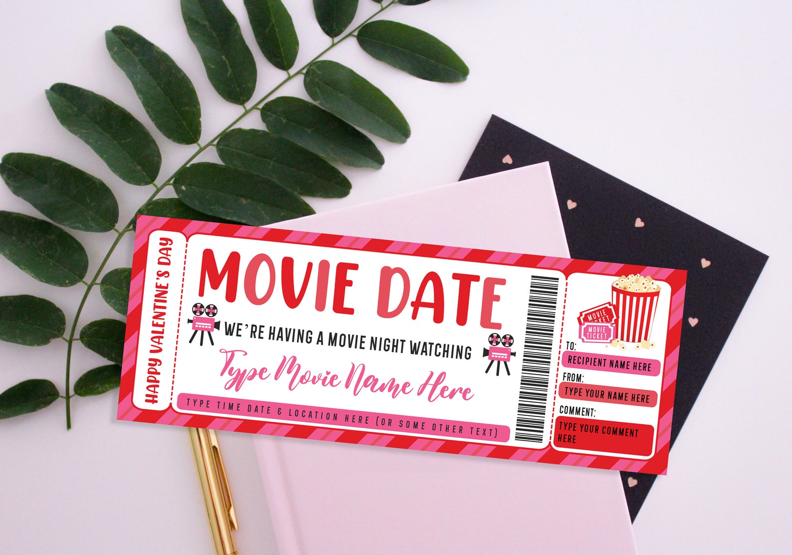 Editable Movie Ticket Birthday Invitation Movie Party Ticket | Etsy