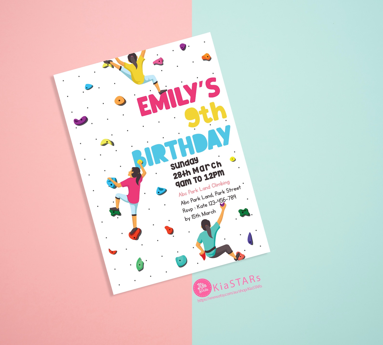 Personalized Rock Climbing Cupcake Topper: Adventure Party (digital) - Etsy