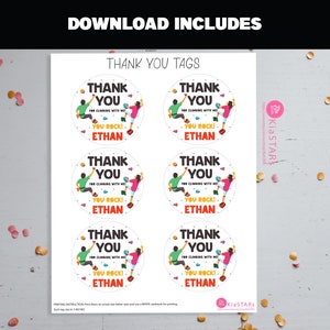 Personalized Rock Climbing Tags, Indoor Climbing Party Favor Tags ...