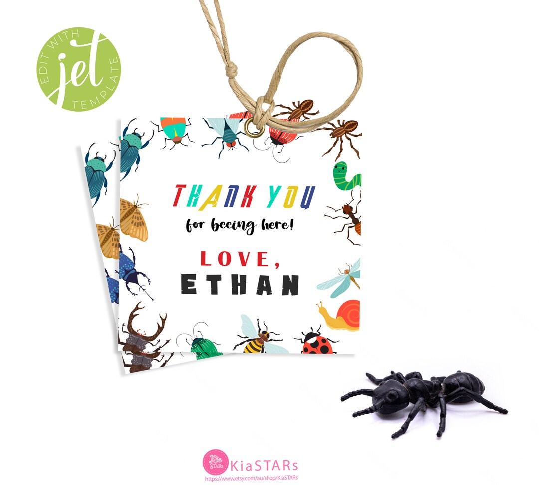 Personalized Bug Birthday Party Favor Bugs Birthday Party Theme Insects ...