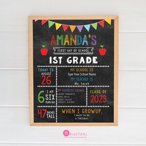 Printable, Editable First and Last Day of School Sign Template, Instant ...