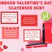 Indoor Scavenger Hunt Printable, Valentines Scavenger Hunt, Valentine's ...
