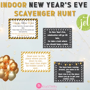 New Years Eve Scavenger Hunt, Instant Download PDF , New Year Treasure ...