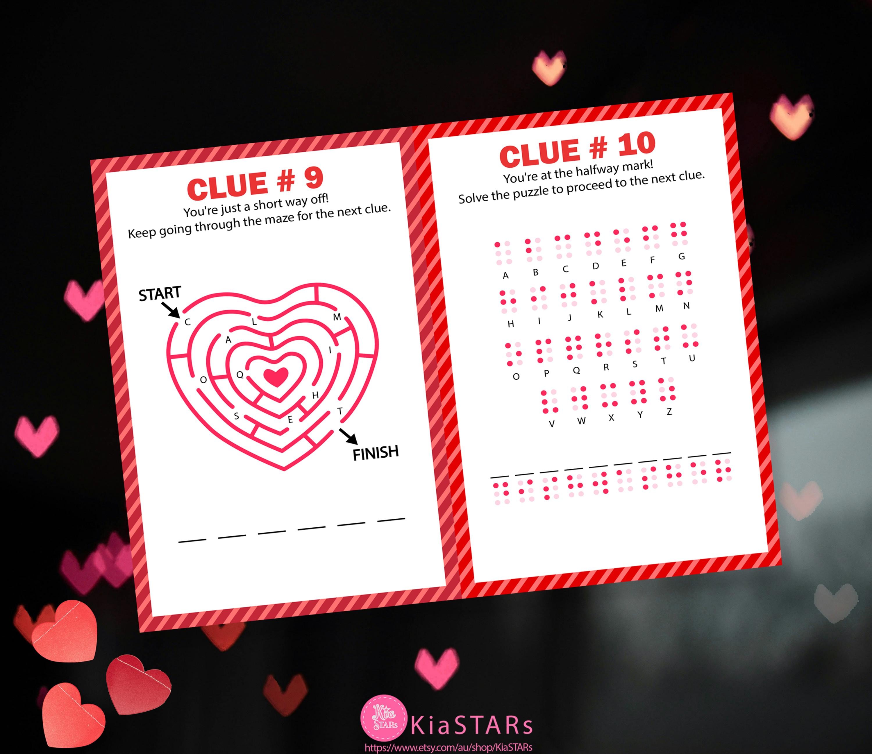 Indoor Scavenger Hunt Printable, Valentines Scavenger Hunt, Valentine's ...