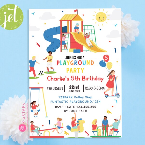 Adventure Park Birthday Invitation - Etsy