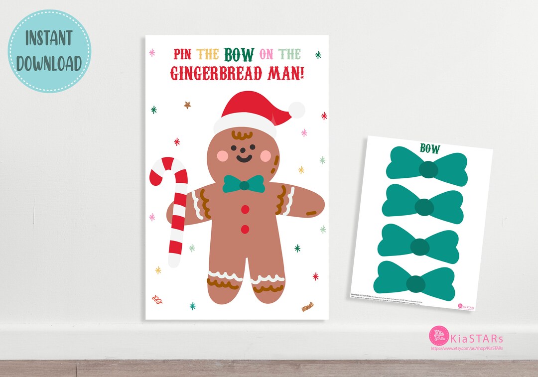 Christmas Pin the Game, Christmas Party Game, Christmas Game, Christmas ...