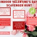 Indoor Scavenger Hunt Printable, Valentines Scavenger Hunt, Valentine's ...