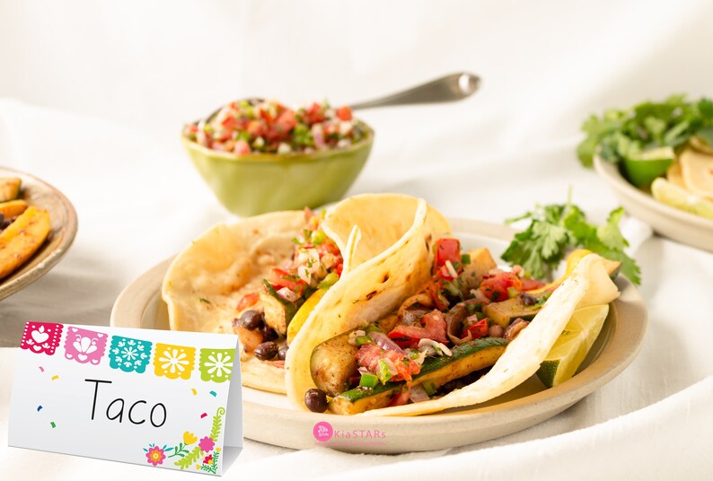 Fiesta Food Tent Label First Fiesta Food Label Editable Food - Etsy