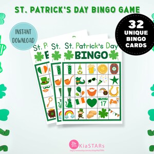 St Patrick's Day Bingo Printable, St. Patrick's Day Bingo PDF ...
