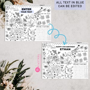 Bug Birthday Party Activity and Coloring Pages EDITABLE Bugs Birthday ...