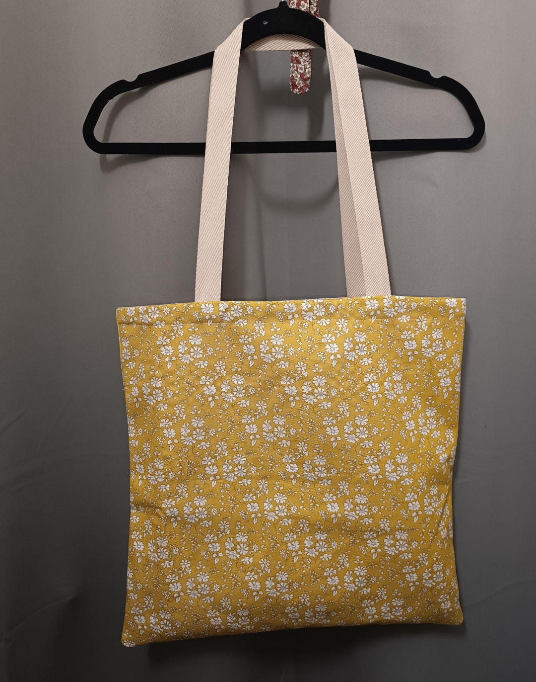 Liberty Capel Mustard Tote Bag, Large Cotton Canvas Bag - Etsy