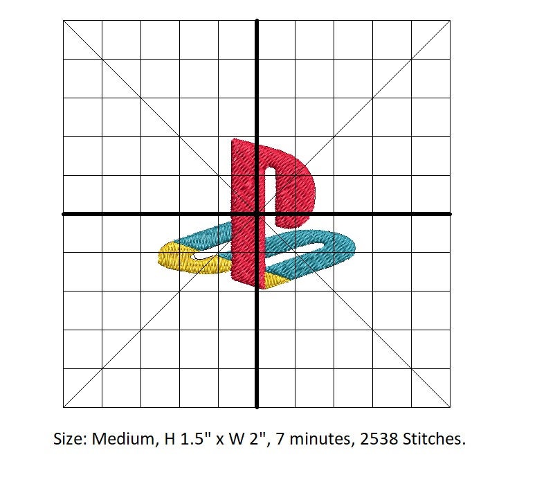 3 Pack Playstation Embroidery Files - Etsy