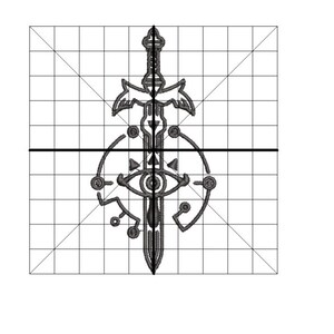 Sheikah Master Sword Embroidery File - Etsy