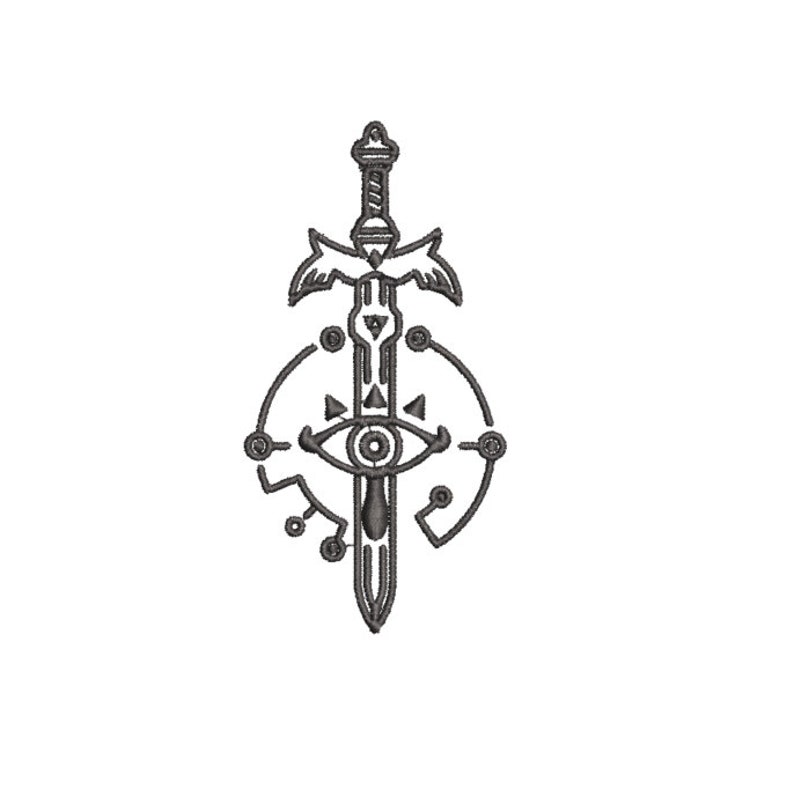 Sheikah Master Sword Embroidery File - Etsy
