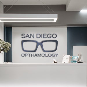Custom Metal Optometry Sign, Optometrist Signage, Ophthalmology Design ...