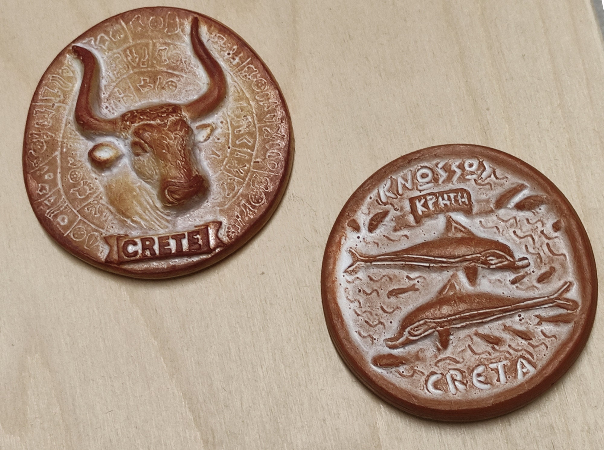 Ceramic Refrigerator Magnets, Fridge Magnets, Cretan Souvenirs Embossed ...