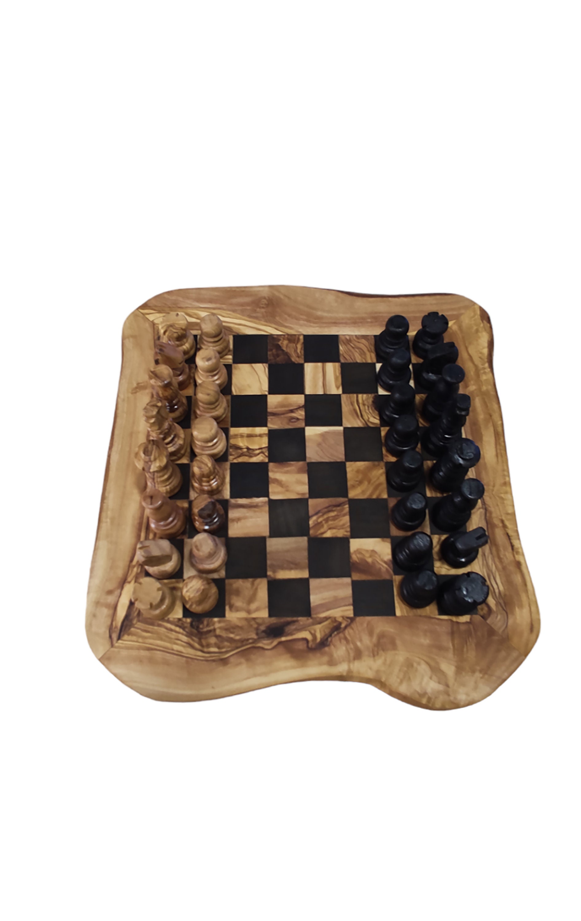 Wooden Hand Made Chess Board With Pawns, Made of Greek Olive Wood - Etsy