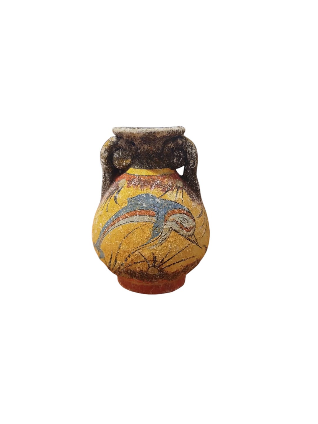 Ceramic Mini Amphora, Minoan Dolphin, Minoan Art, Cretan Souvenirs - Etsy