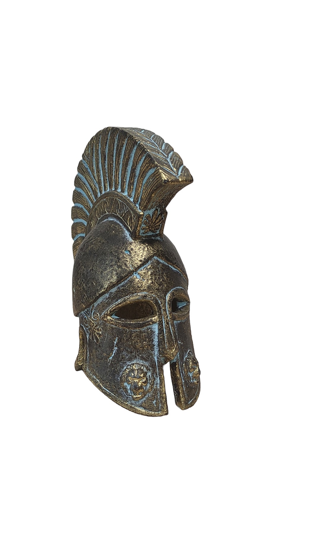 Leonidas Spartan Greek Battle Helmet, Plaster, Greek Gift Idea, Home ...