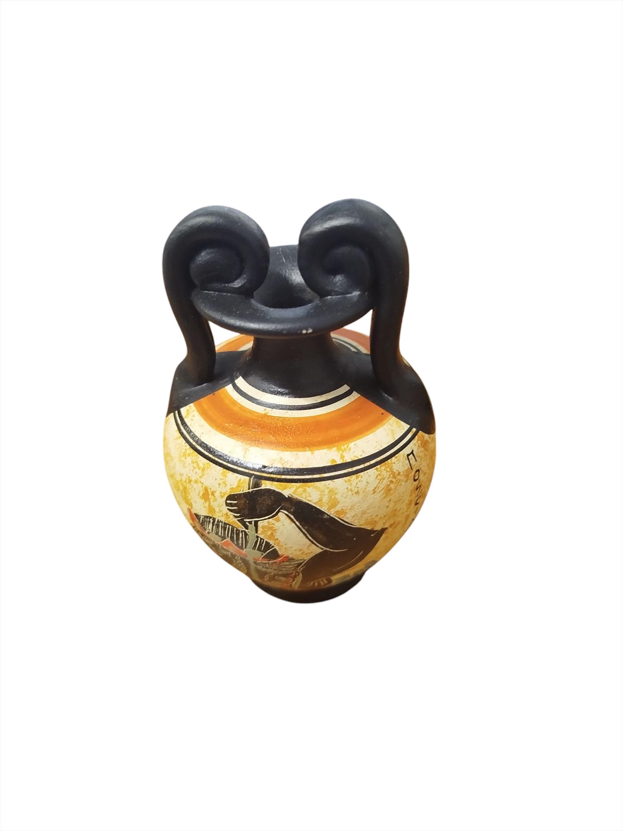 Ceramic Mini Amphora, Greek Mythology, God Poseidon, Cretan Souvenirs ...