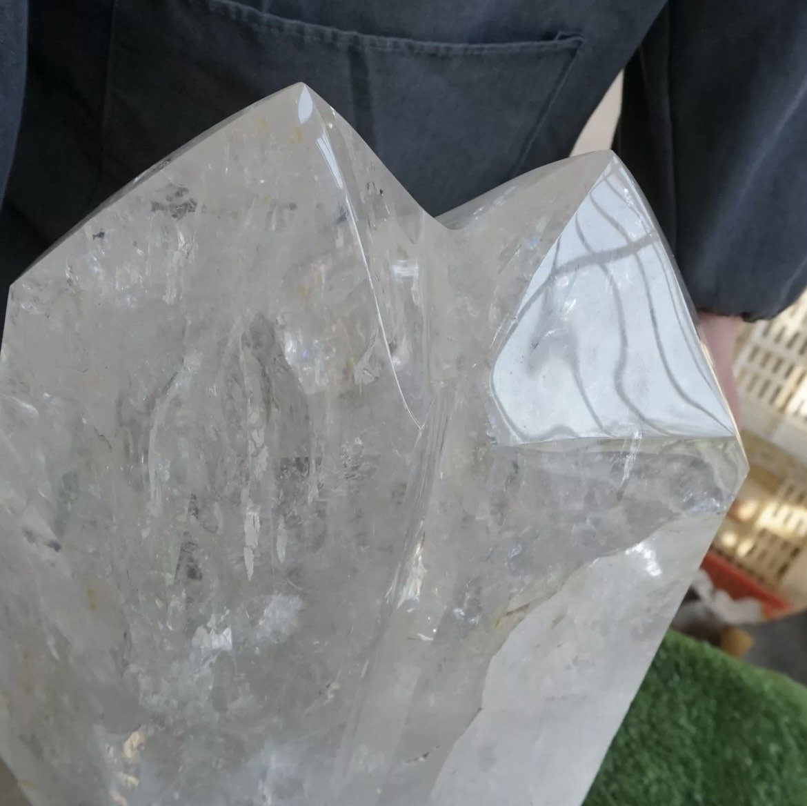 Extra Large Quartz Tower TOP GRADE 81.45lbs Twin Quartz Towers AAA Open ...