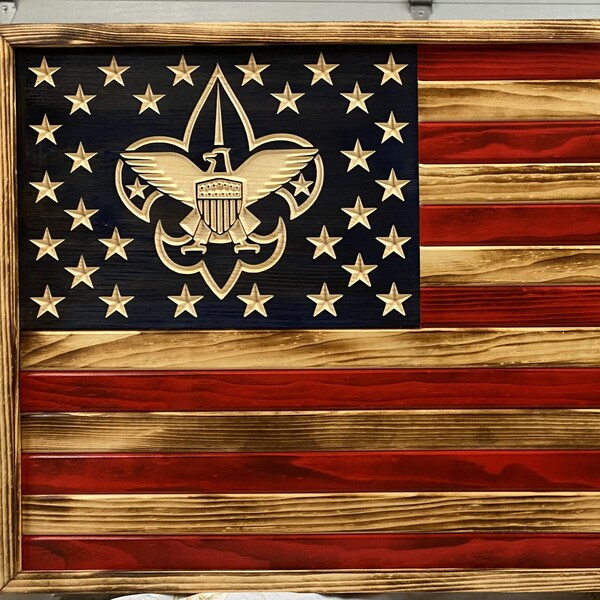 Wooden Boy Scout Flag - Etsy