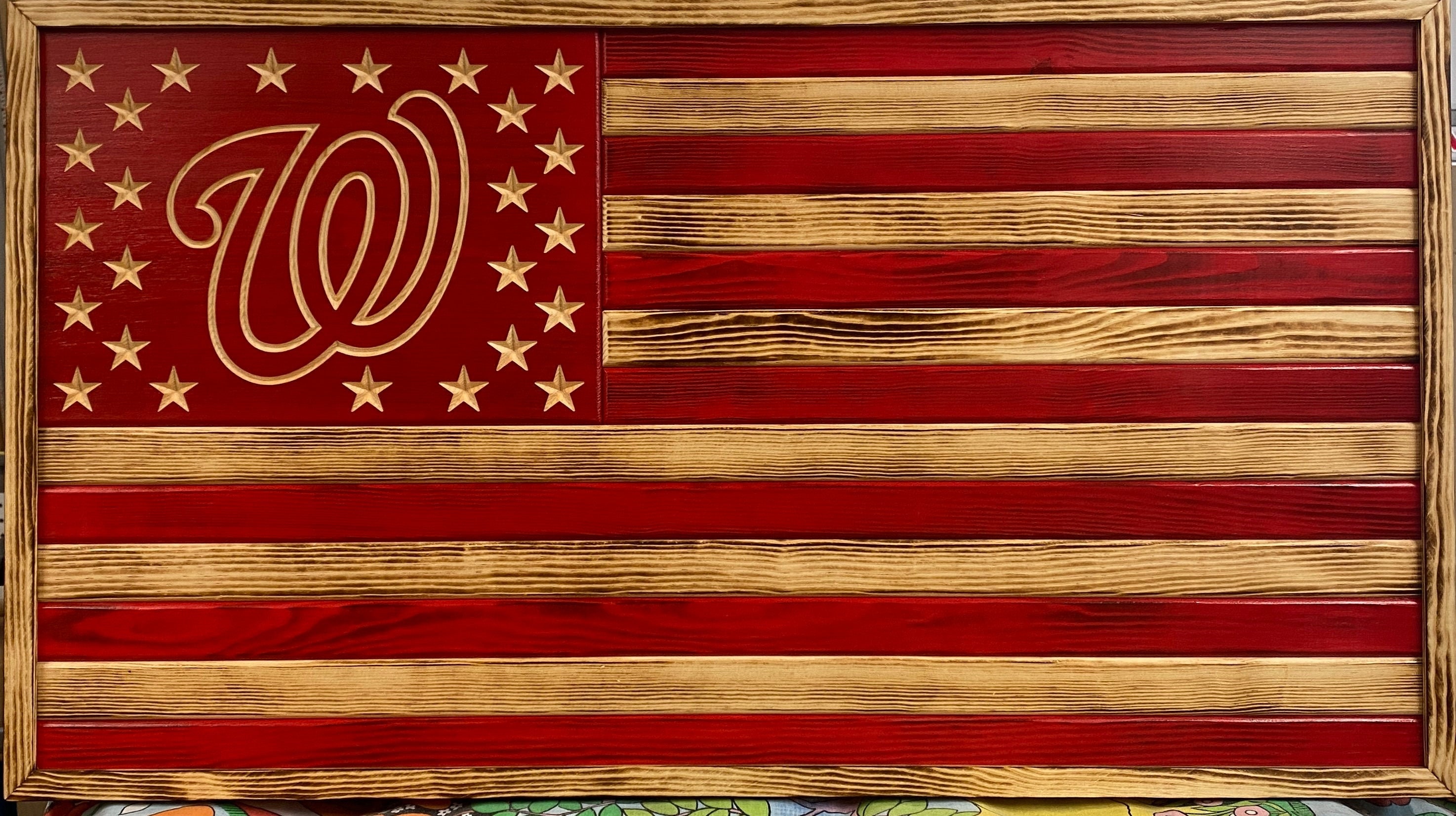 Custom Hand Made Washington Nationals Wooden Flag - Etsy