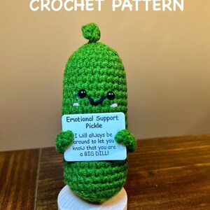 Emotional Support Pickle Crochet Pattern: No Sew Amigurumi (PDF Pattern ...