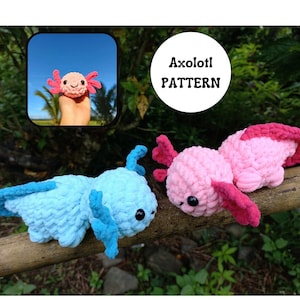 Axolotl PATTERN, Axolotl Crochet Pattern, Axolotl No Sew Pattern ...