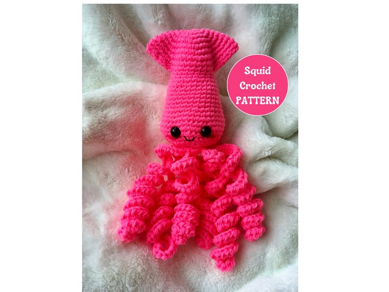 Amigurumi Squid Crochet Pattern: No-sew Ocean Animal (PDF Digital ...
