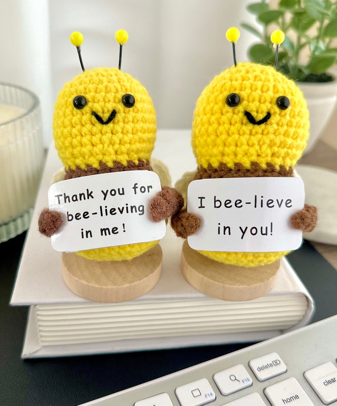 Funny Support Bee Gift, Desk Buddy, Teacher Appreciation Gift, Emotional Support Bee, Coworker ...