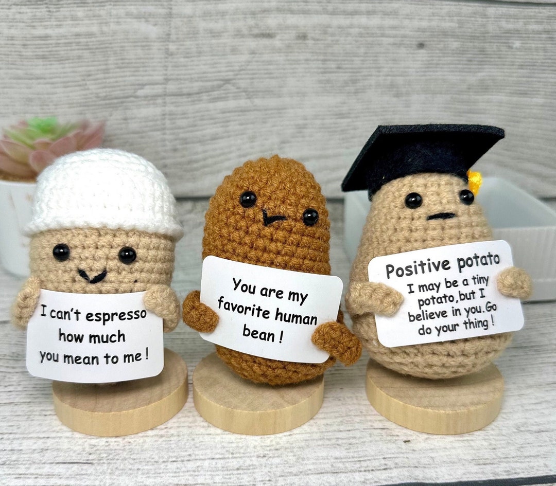 Graduation Positive Potato Gift, Funny Positive Potato With Stand ...