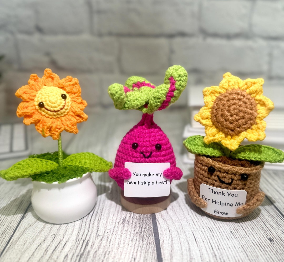 Support Crochet Gifts for Friends, Desk Buddy, Teacher Appreciation ...