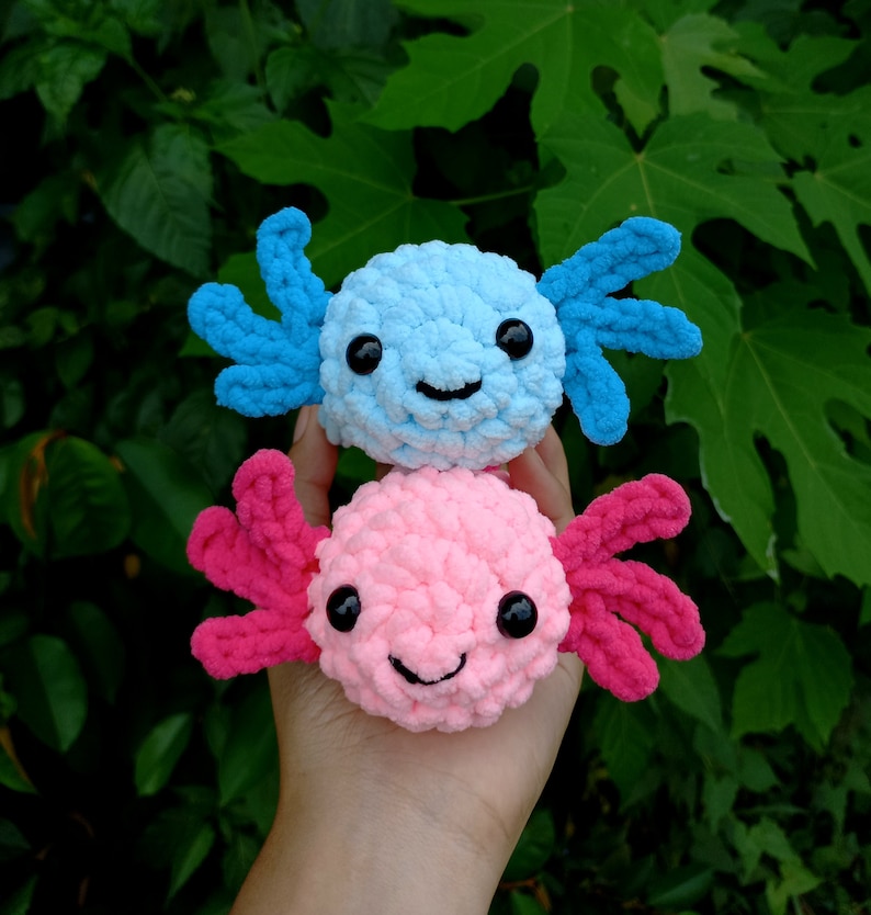 Chunky Axolotl Crochet Pattern: Amigurumi Plushie (PDF Digital Download ...