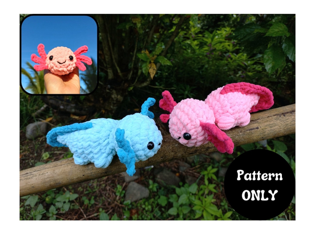 Axolotl PATTERN, Axolotl Crochet Pattern, Axolotl No Sew Pattern ...