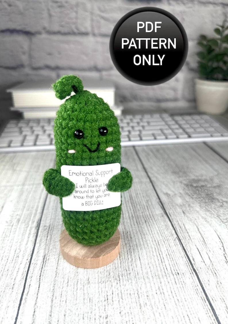 Positive Pickle Pattern: Beginner-friendly Crochet Pattern (instant PDF ...