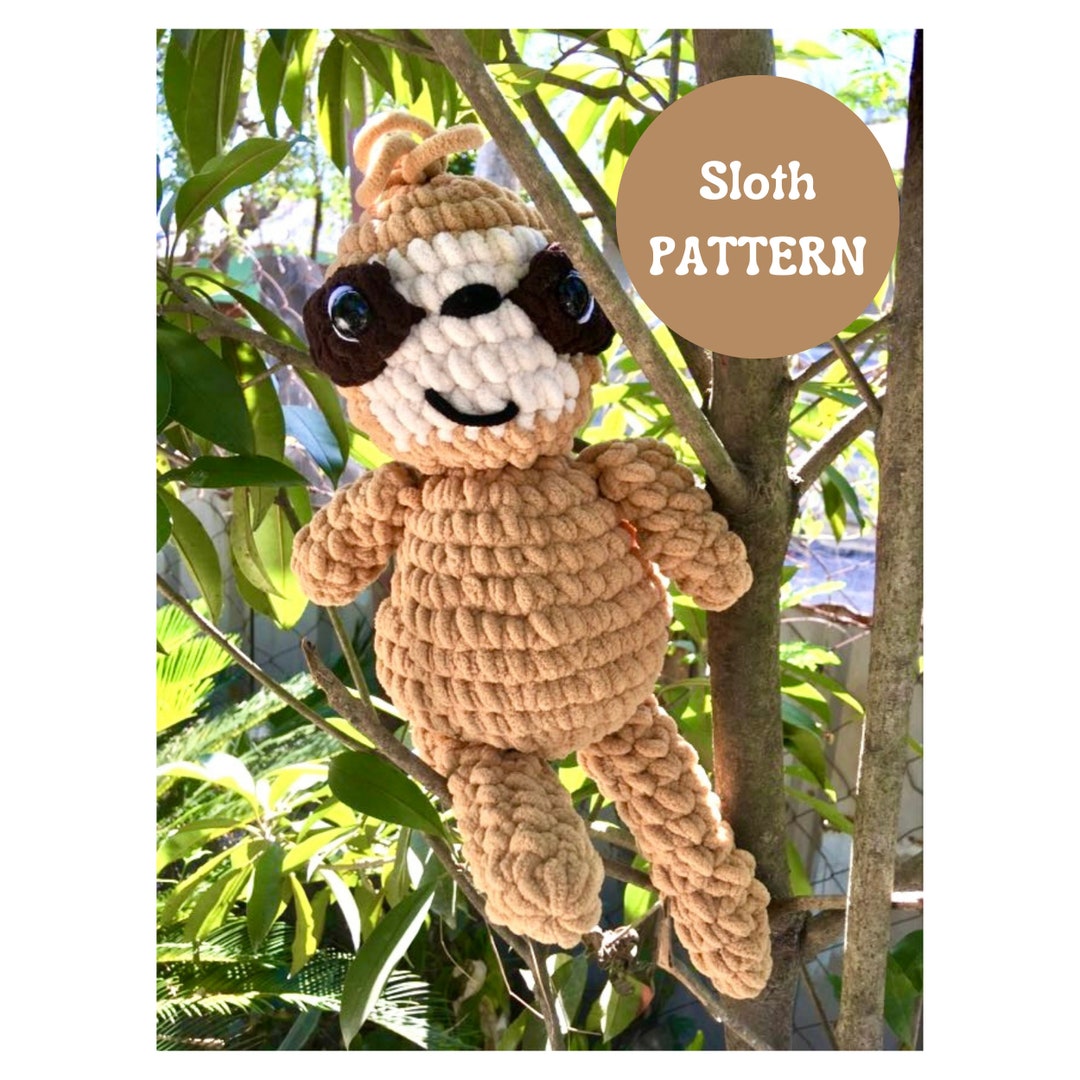 Sloth Amigurumi Pattern, Sloth Crochet Pattern, Sloth Knitting Pattern ...