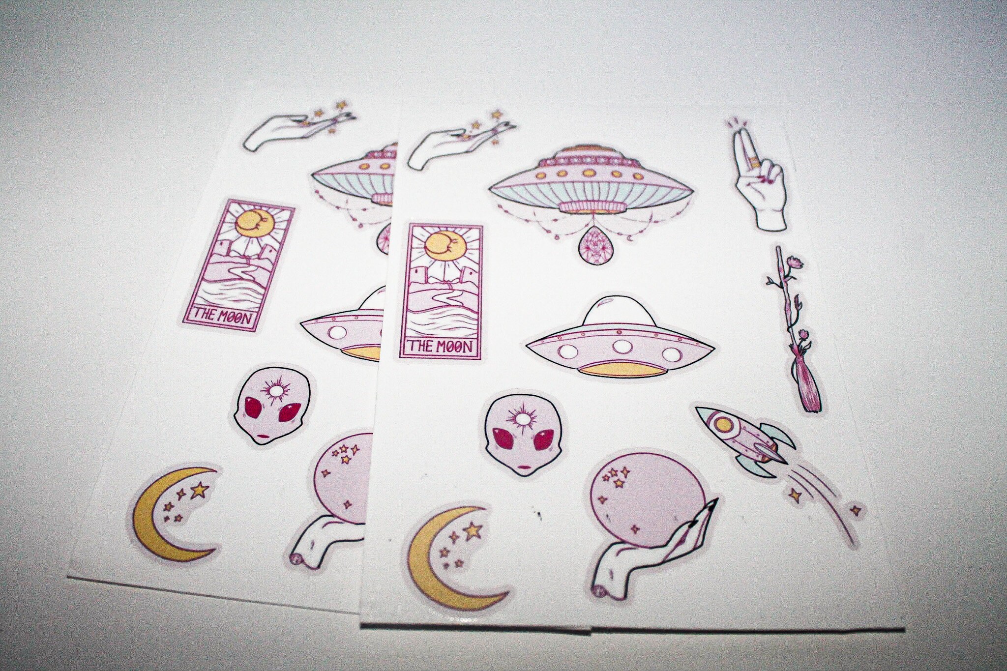 Cute Alien sticker sheet Vinyl Stickers waterproof | Etsy
