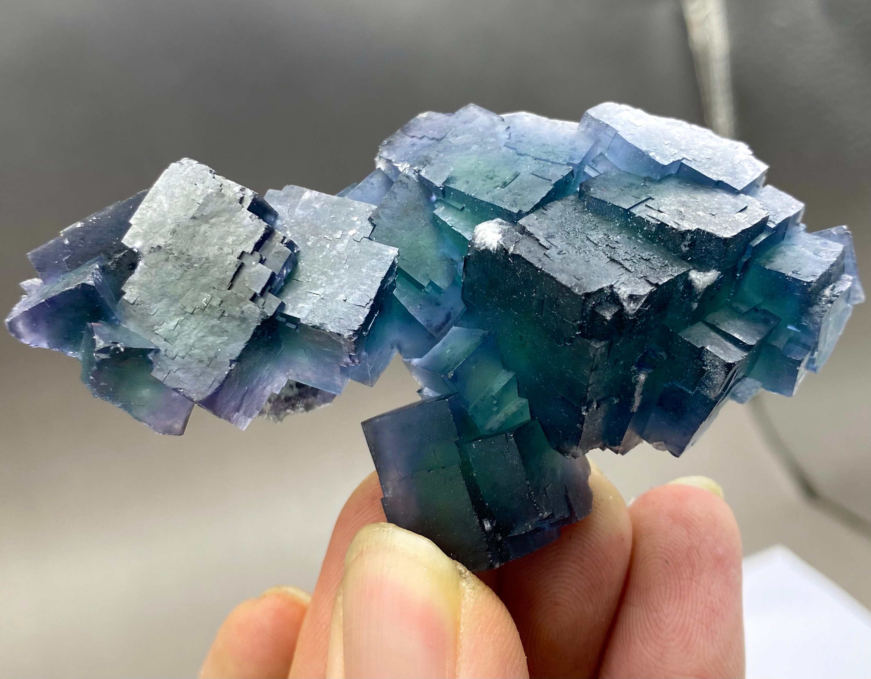 Blue Fluorite-8.3cm-79g-Fujian China . Beautiful natural | Etsy