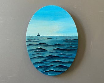 Oval Canvas Painting | Etsy