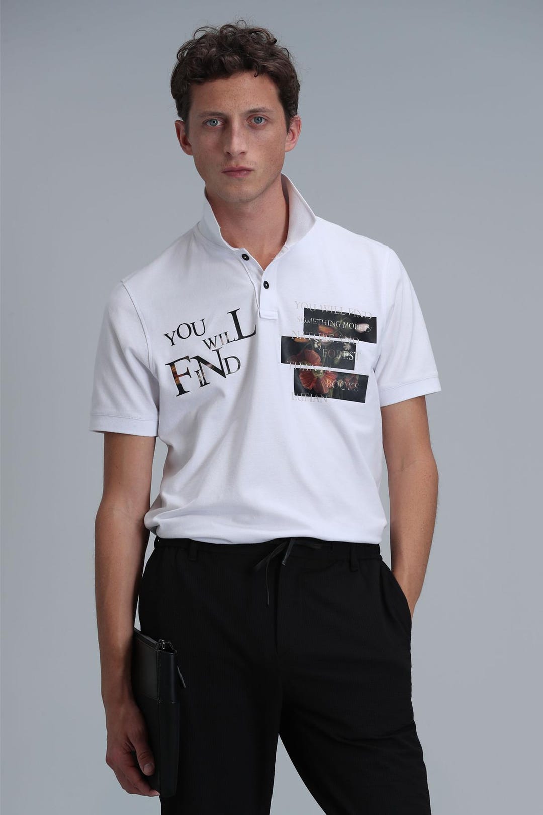 Mandy Smart Men's Polo T-shirt, Floral Polo Tee Shirt, Cotton Printed ...