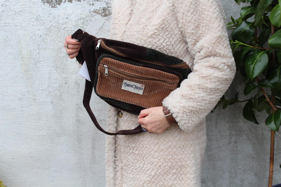 Giant Size Fanny Pack,patchwork Corduroy Multi-colour Bum Bag,hippie ...