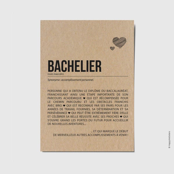 Carte félicitation baccalauréat - Etsy France