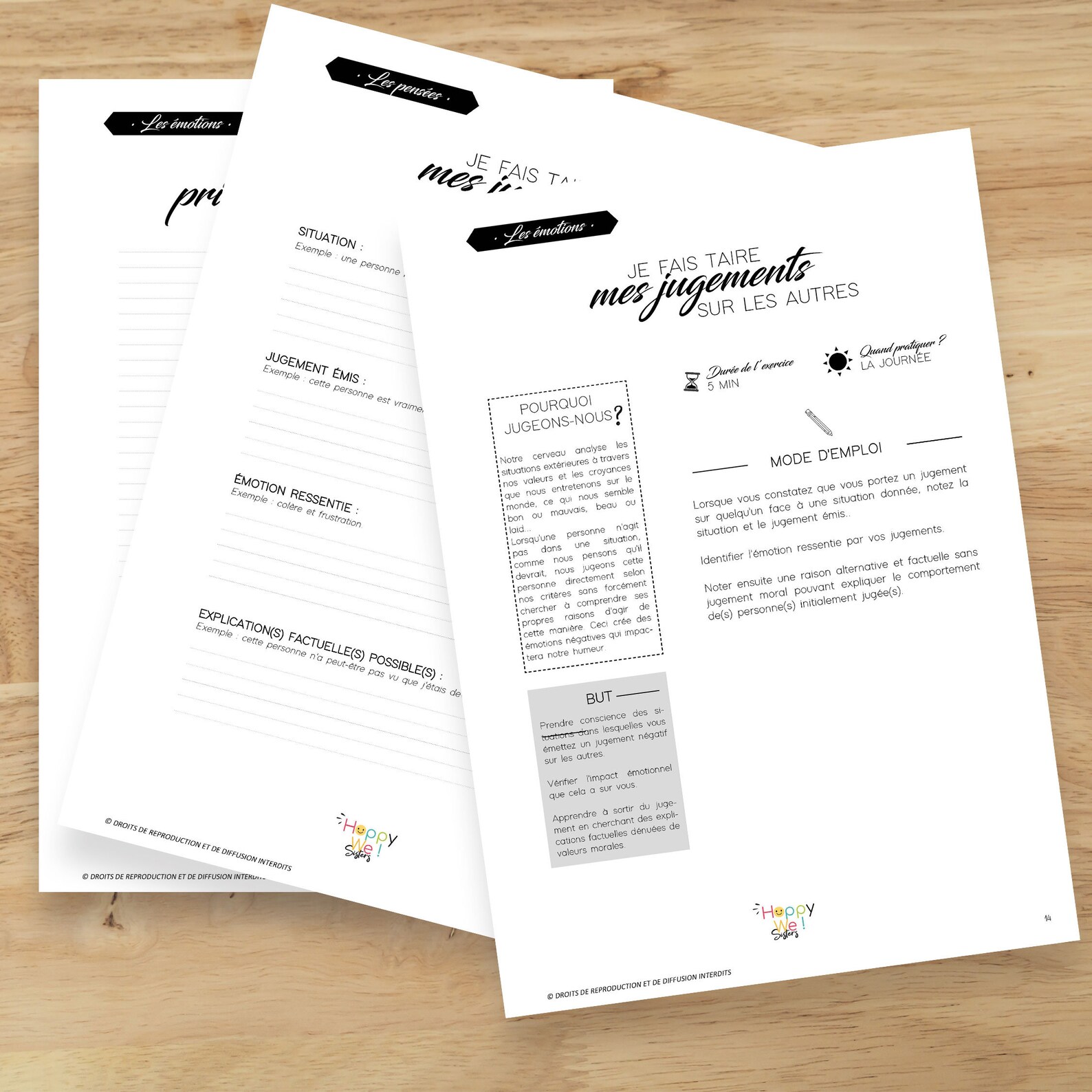 Journal émotions Bonheur pour une vie plus douce au quotidien | Etsy