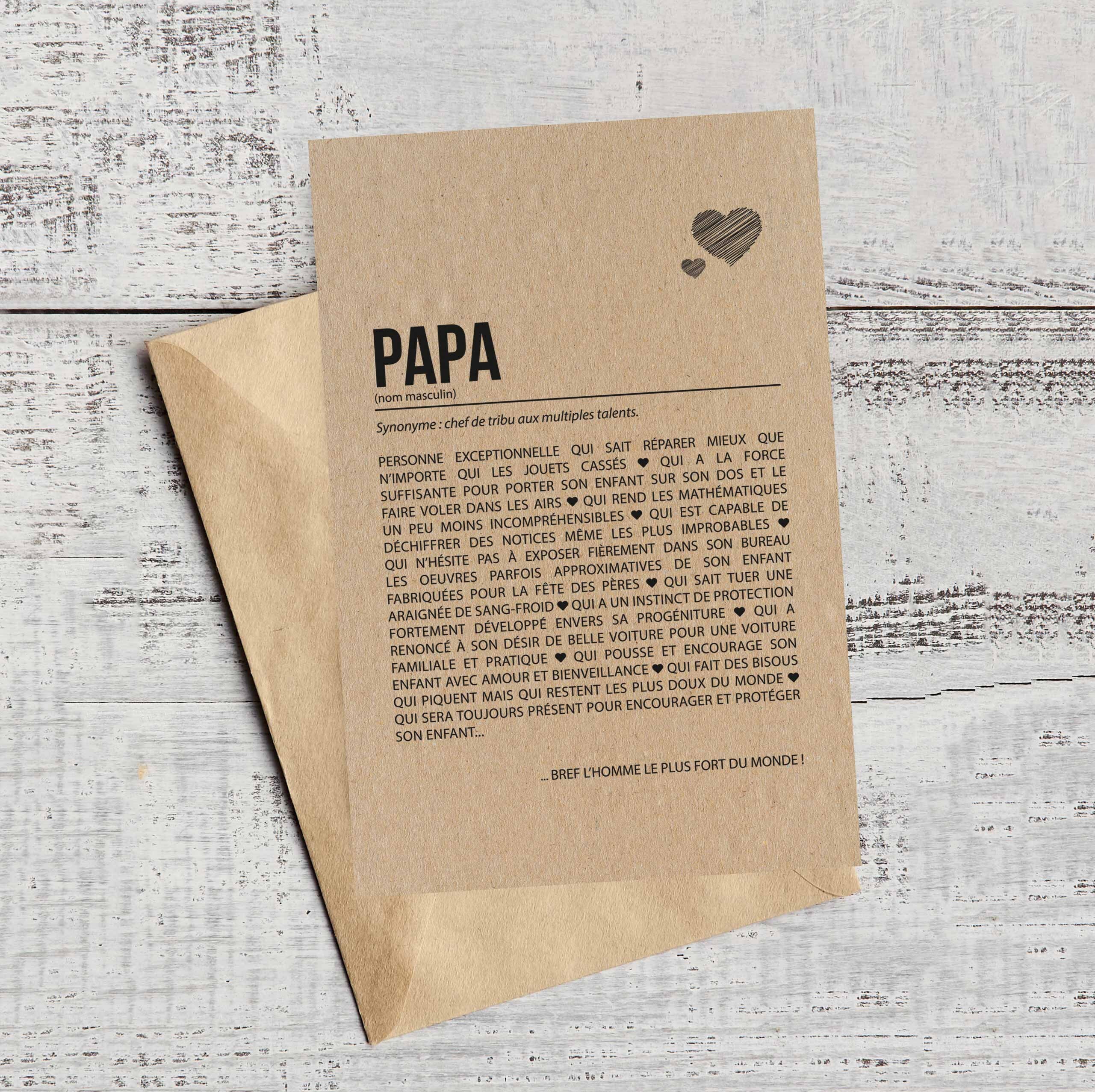 Dad Definition Card Birthday Card Father's Day Card - Etsy