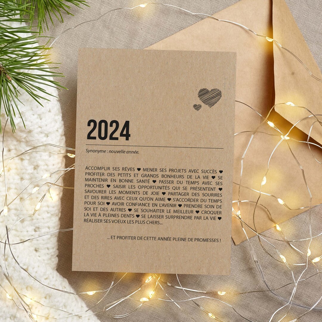 2024 Definition Card 2024 Greeting Card Happy New Year - Etsy