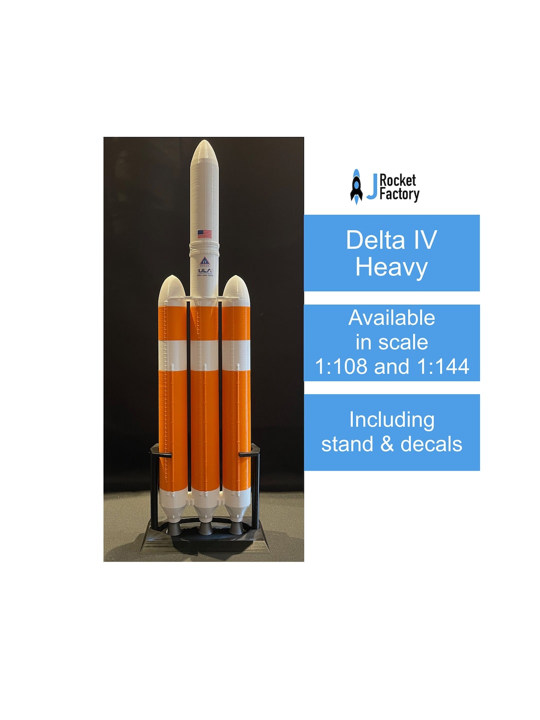 Delta IV 4 Heavy From ULA United Launch Alliance 3D Printed Rocket ...